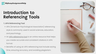 Introduction to Referencing Tools | PDF