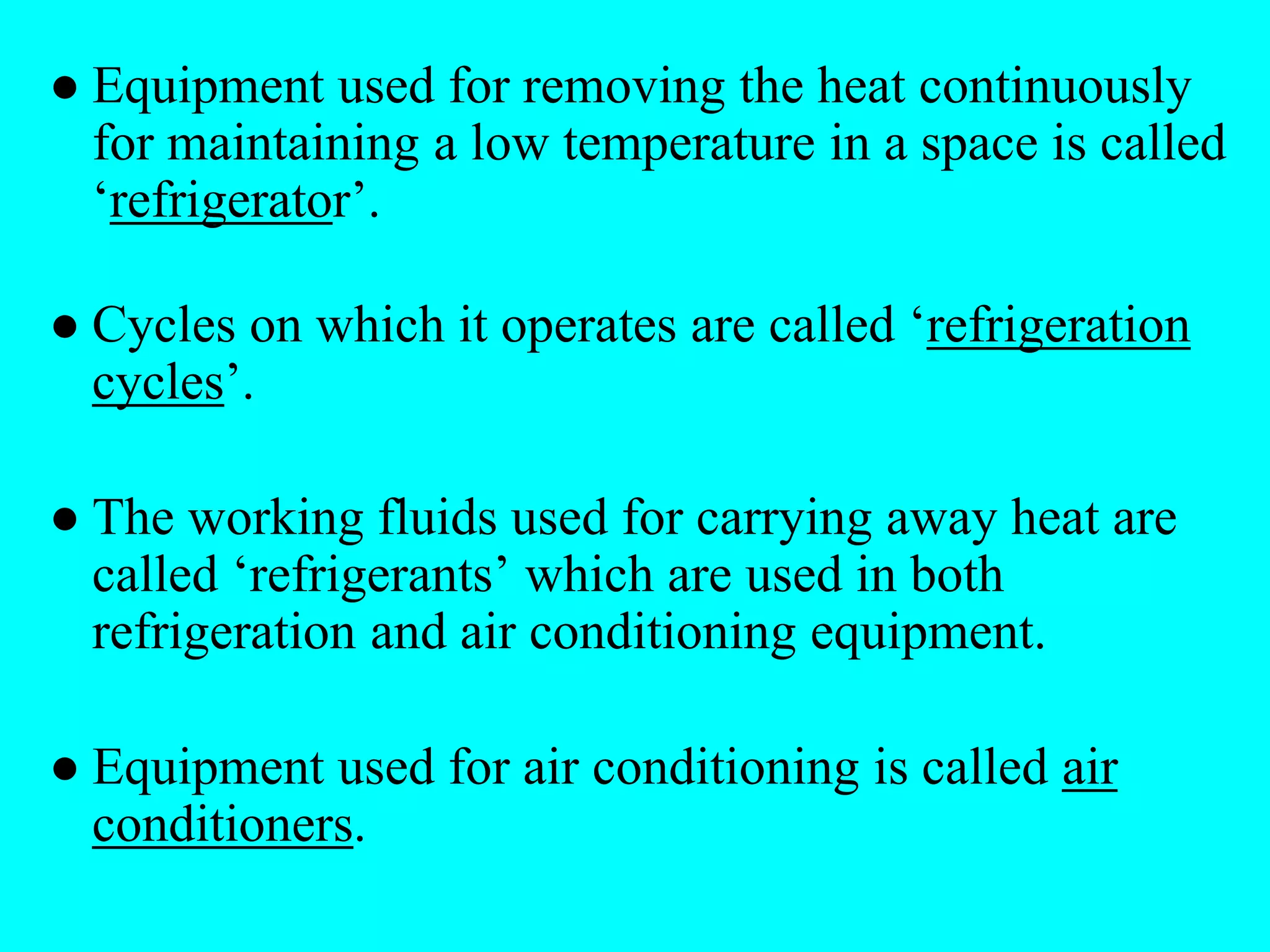 Introduction to Refrigeration and Air Conditioning | PPTX