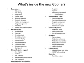 Introduction to Regenstrief's New Clinical Information System | PPT