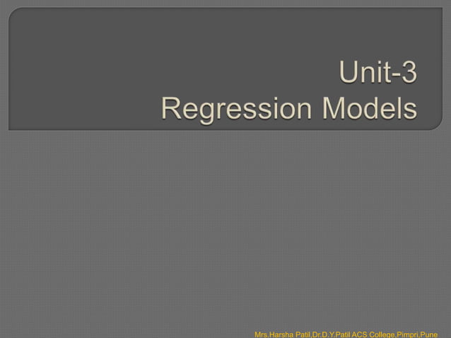 Introduction to Regression . pptx | PPTX | Computing | Technology & Computing