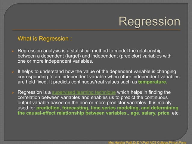 Introduction to Regression . pptx | PPTX | Computing | Technology & Computing