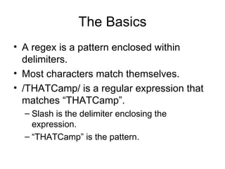 Introduction to regular expressions | PPT