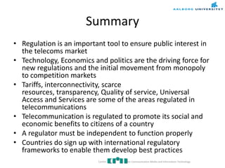 Introduction to telecom regulation | PPTX