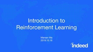 Introduction to reinforcement learning | PDF