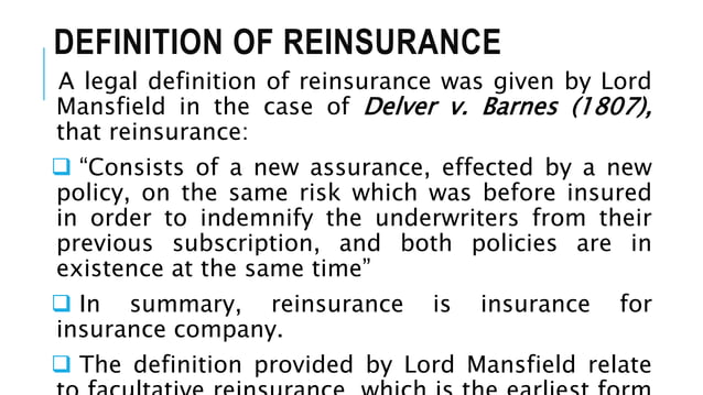 Introduction to reinsurance | PPTX | Motor Insurance | Insurance