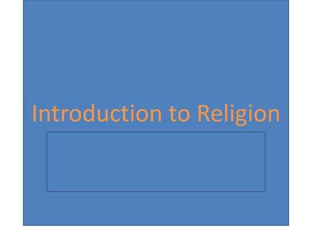 Introduction to religion (1) | PPT