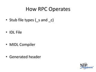 Introduction to C++ Remote Procedure Call (RPC) | PPT