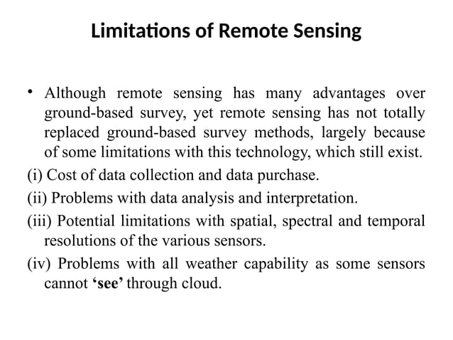 Introduction to basics of Remote sensing | PPTX