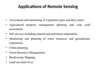 Introduction to basics of Remote sensing | PPTX
