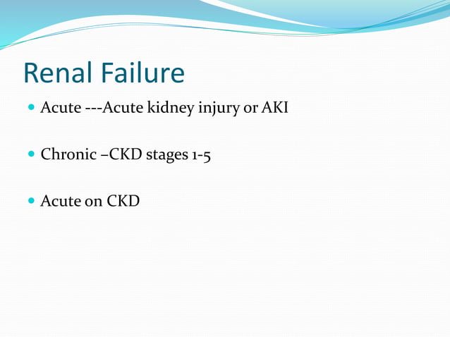 Introduction to renal failure and dialysis | PPTX | Blood Disorders ...
