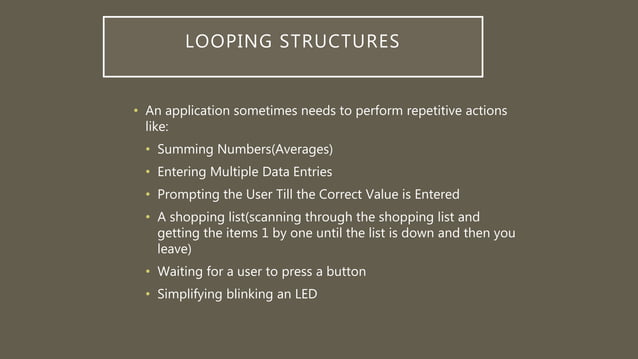 Introduction to Repetition Structures | PPT