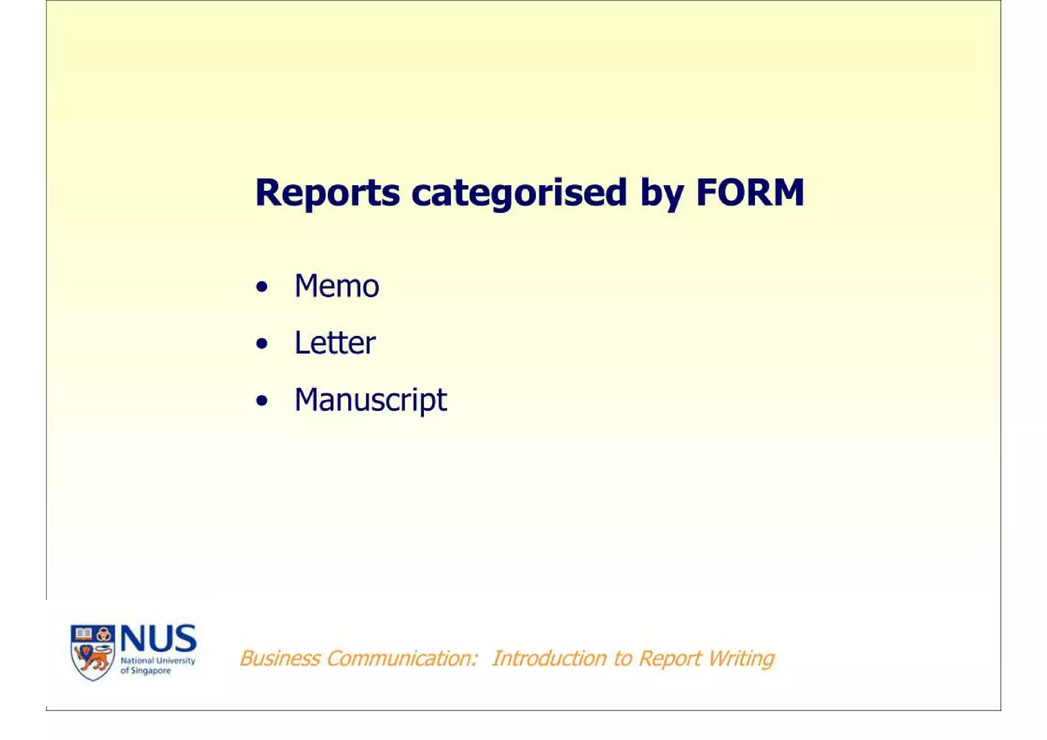 Introduction To Report Writing | PDF