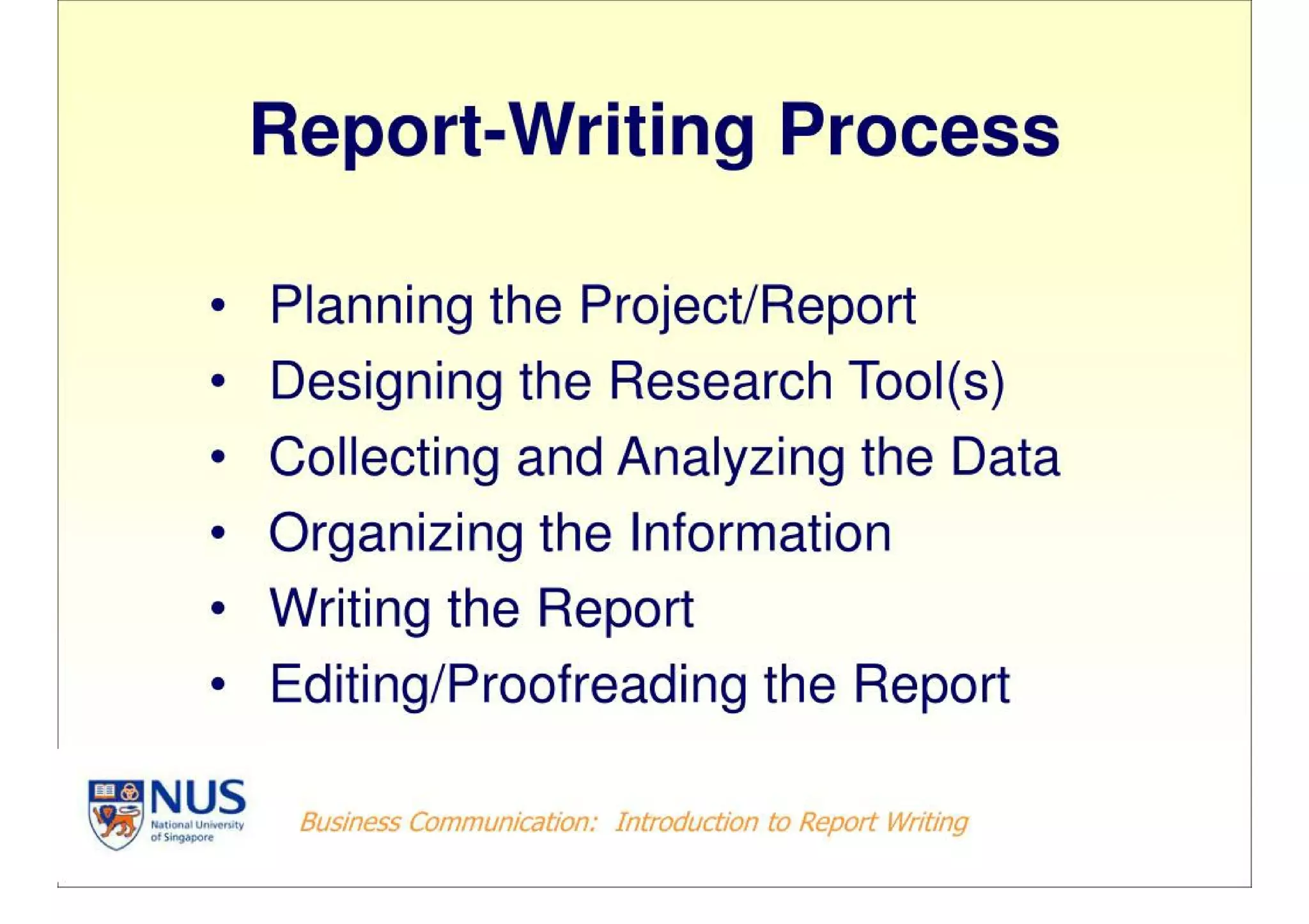 Introduction To Report Writing | PDF