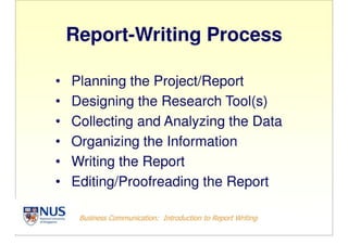 Introduction To Report Writing | PDF