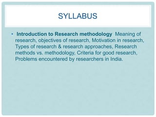 Introduction to research | PPTX