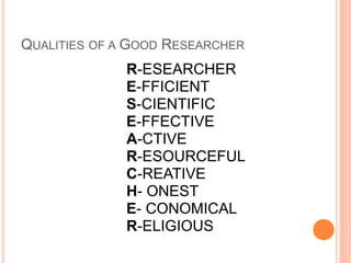 Introduction to Research | PPT