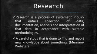 Introduction to Research | PPT