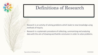 Introduction to research | PPT