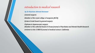 Introduction to research | PPTX
