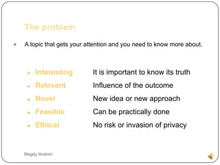 Introduction to research 2 (how to think) | PPTX