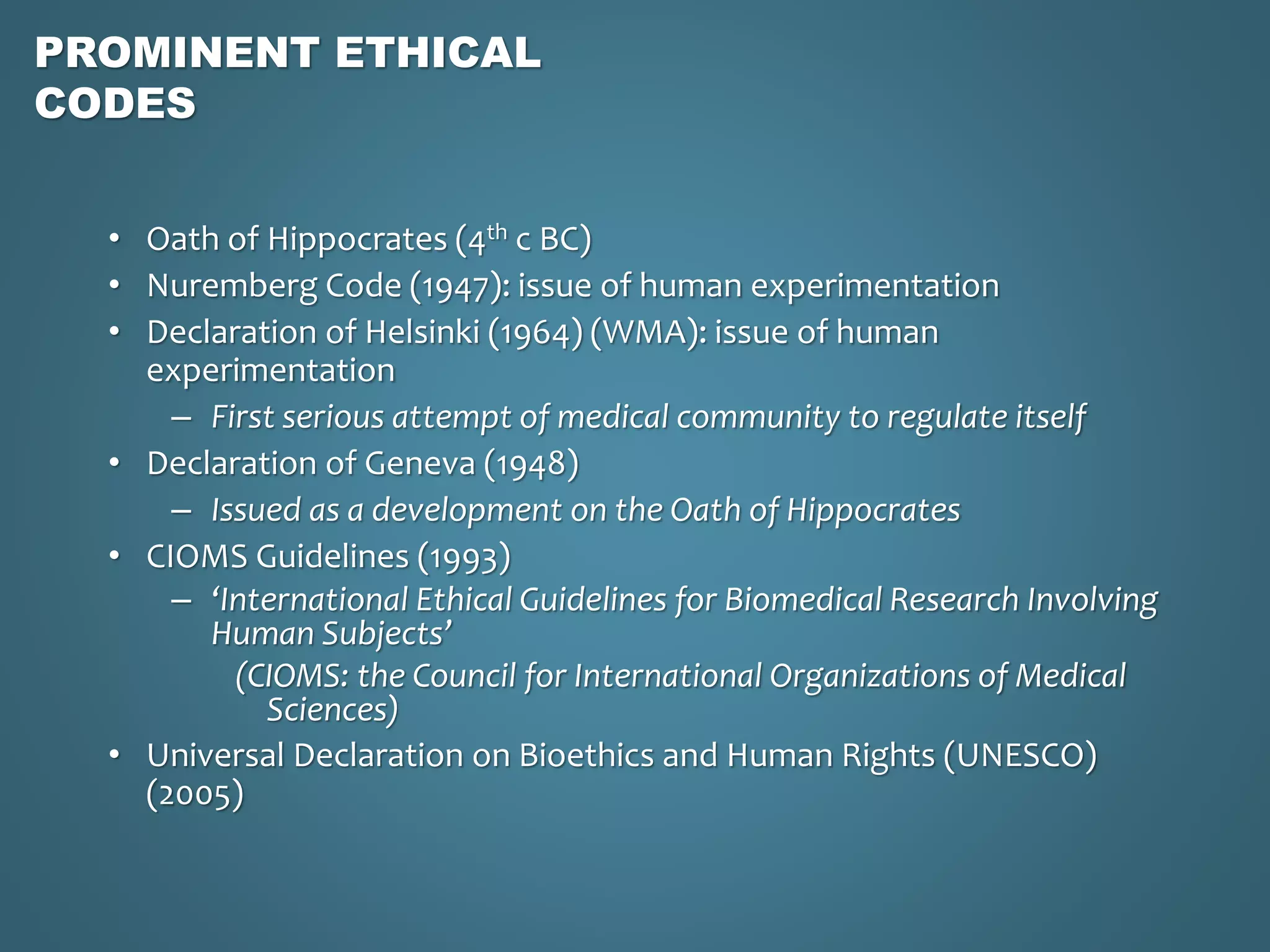 Introduction to research bioethics | PPTX