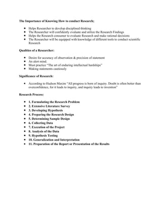 Introduction To Research | DOC | Science