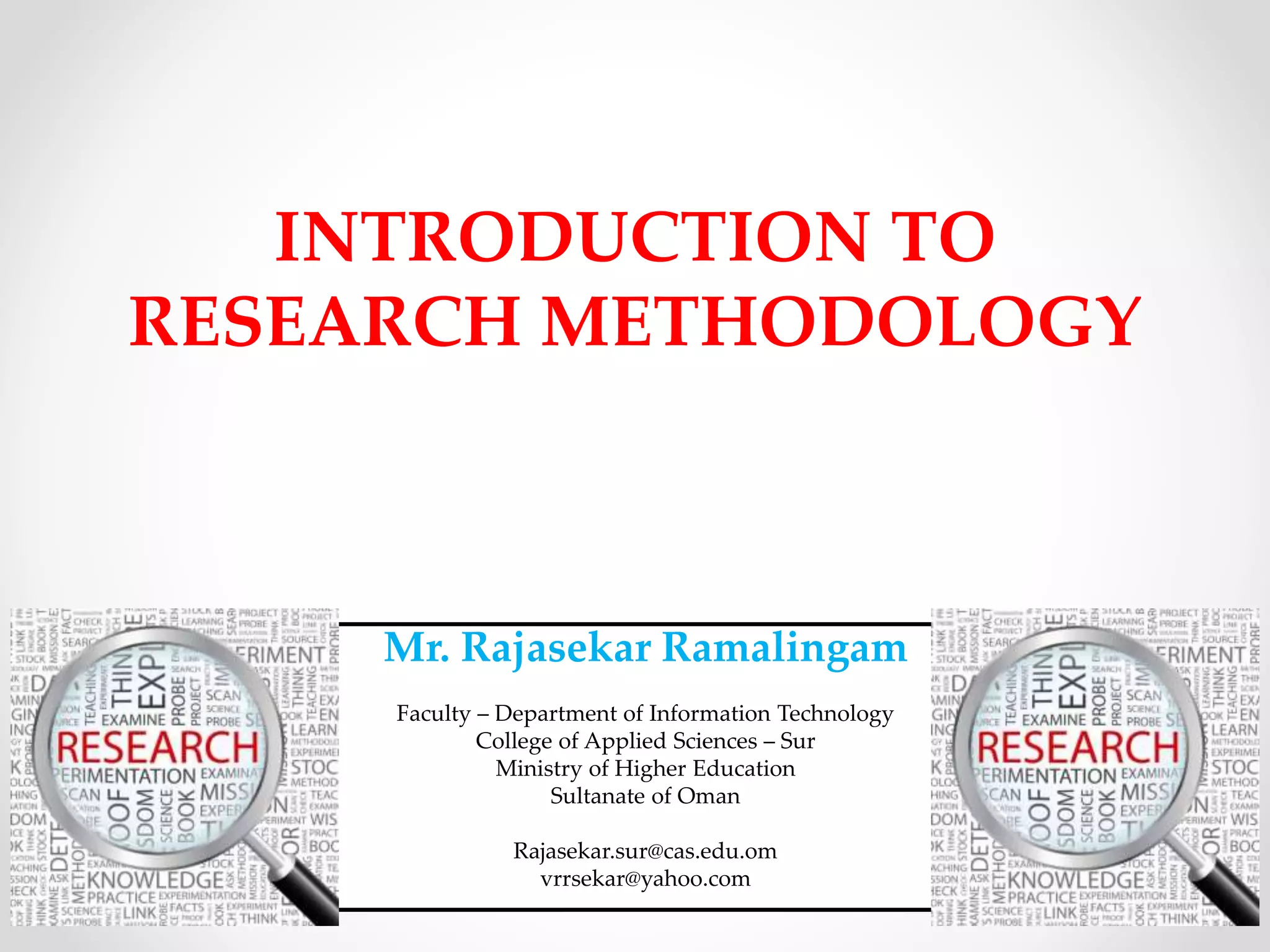 Introduction to research methodology | PPTX