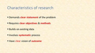 Introduction to research methodology | PPTX