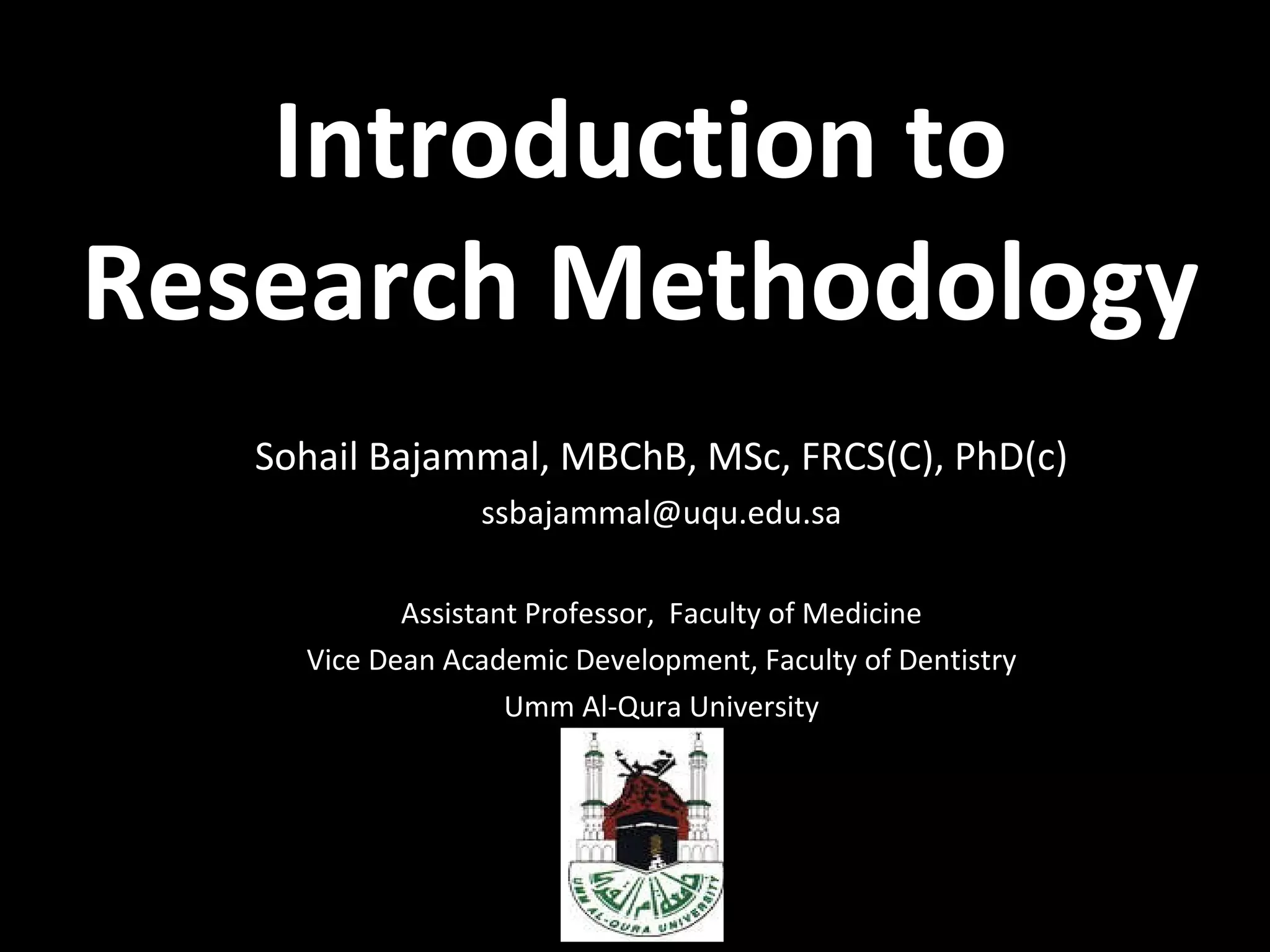 Introduction to Research Methodology | PPT