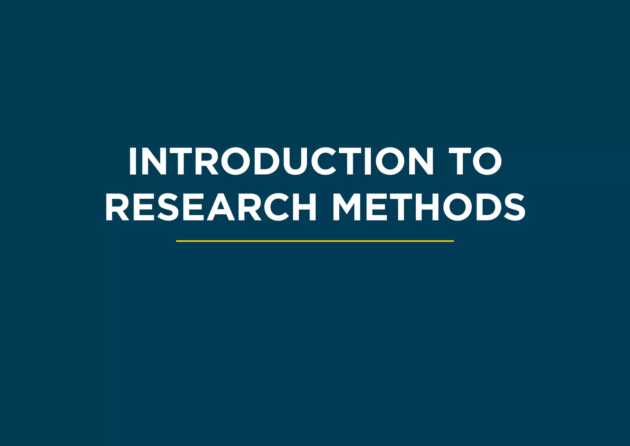 Introduction to Research Methods | PDF