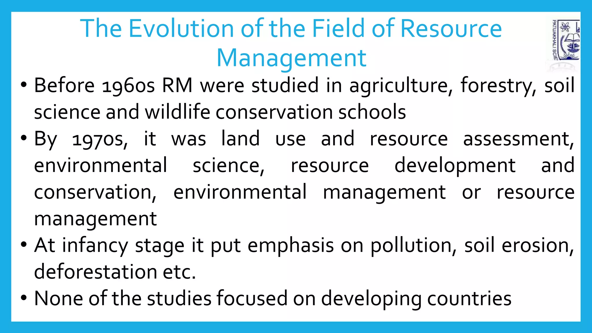 Introduction to resource management | PPTX