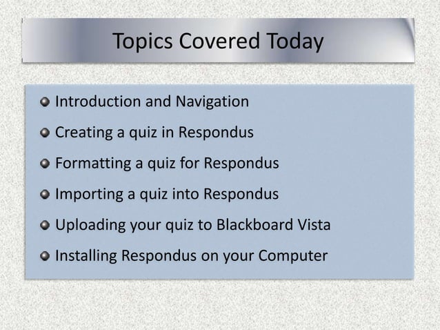 Introduction to Respondus | PPTX | Technology & Computing
