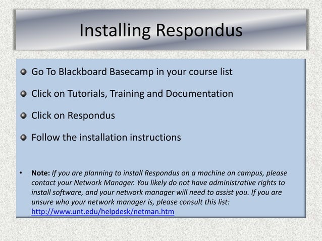 Introduction to Respondus | PPTX | Technology & Computing