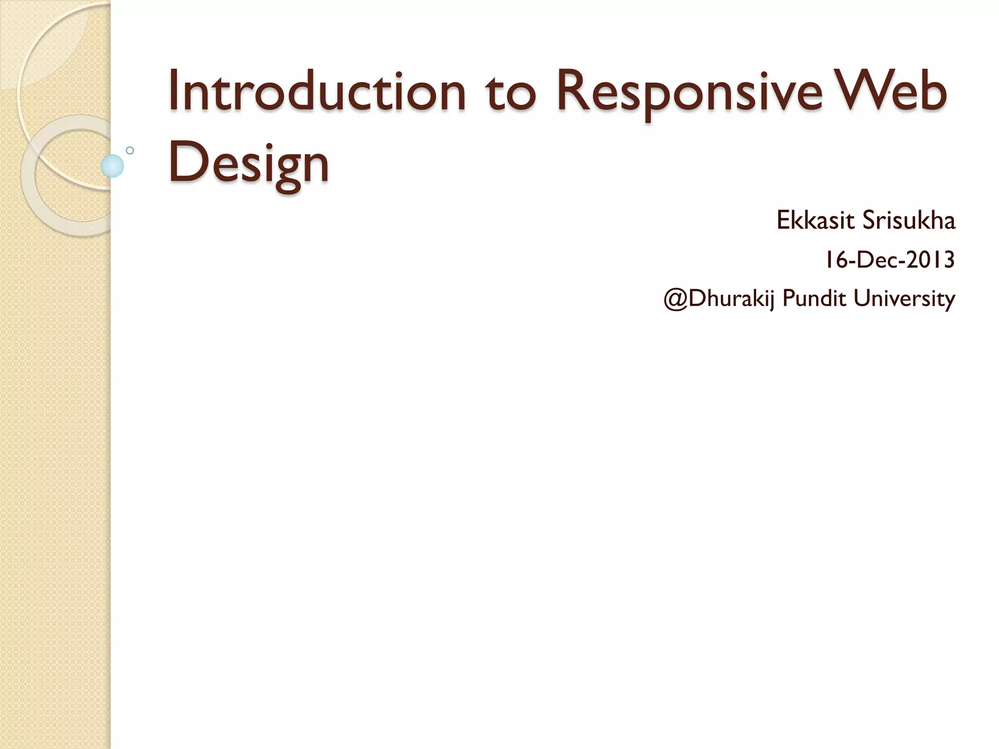 Introduction to responsive_web_design_16122013 | PPT