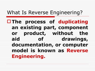Introduction to Reverse Engineering | PPT