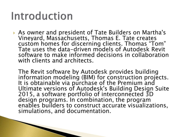 Introduction to Revit Software from Autodesk | PPTX