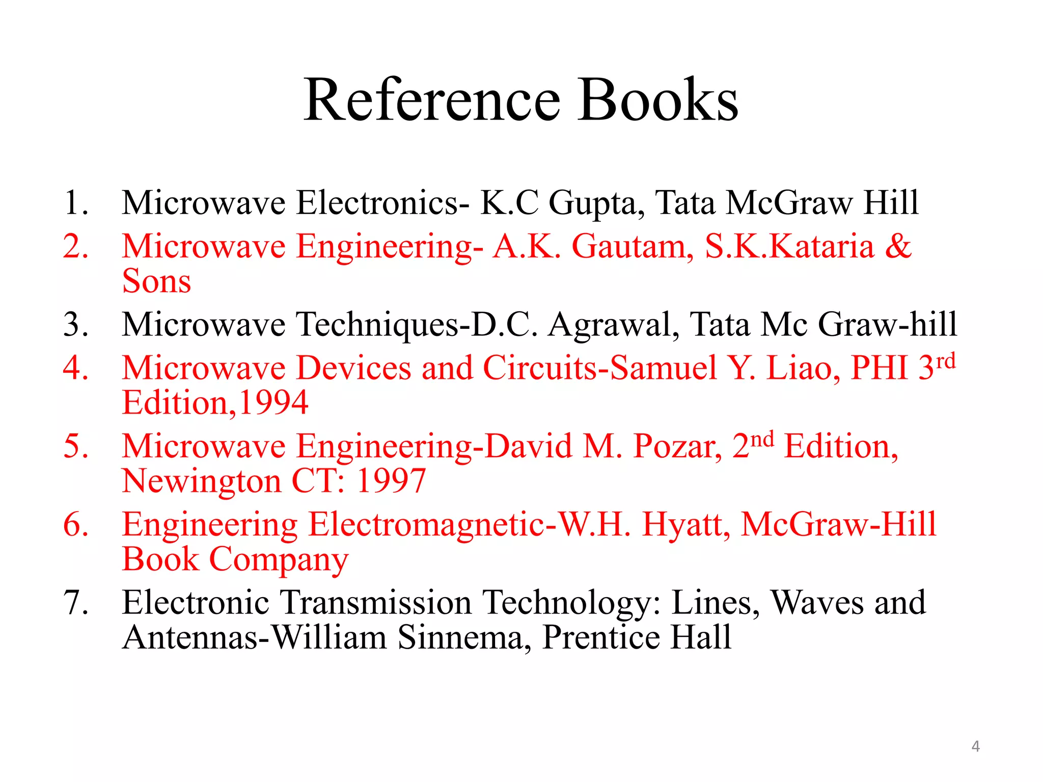 Introduction to rf and microwave circuits | PPTX