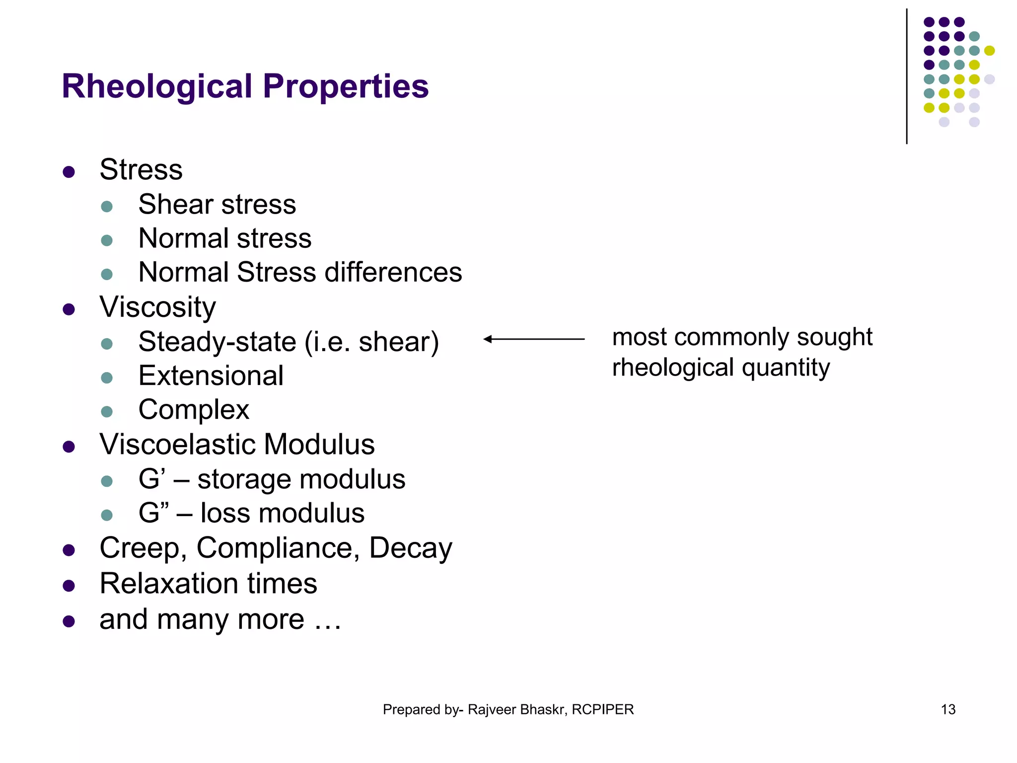 Introduction to rheology | PPT