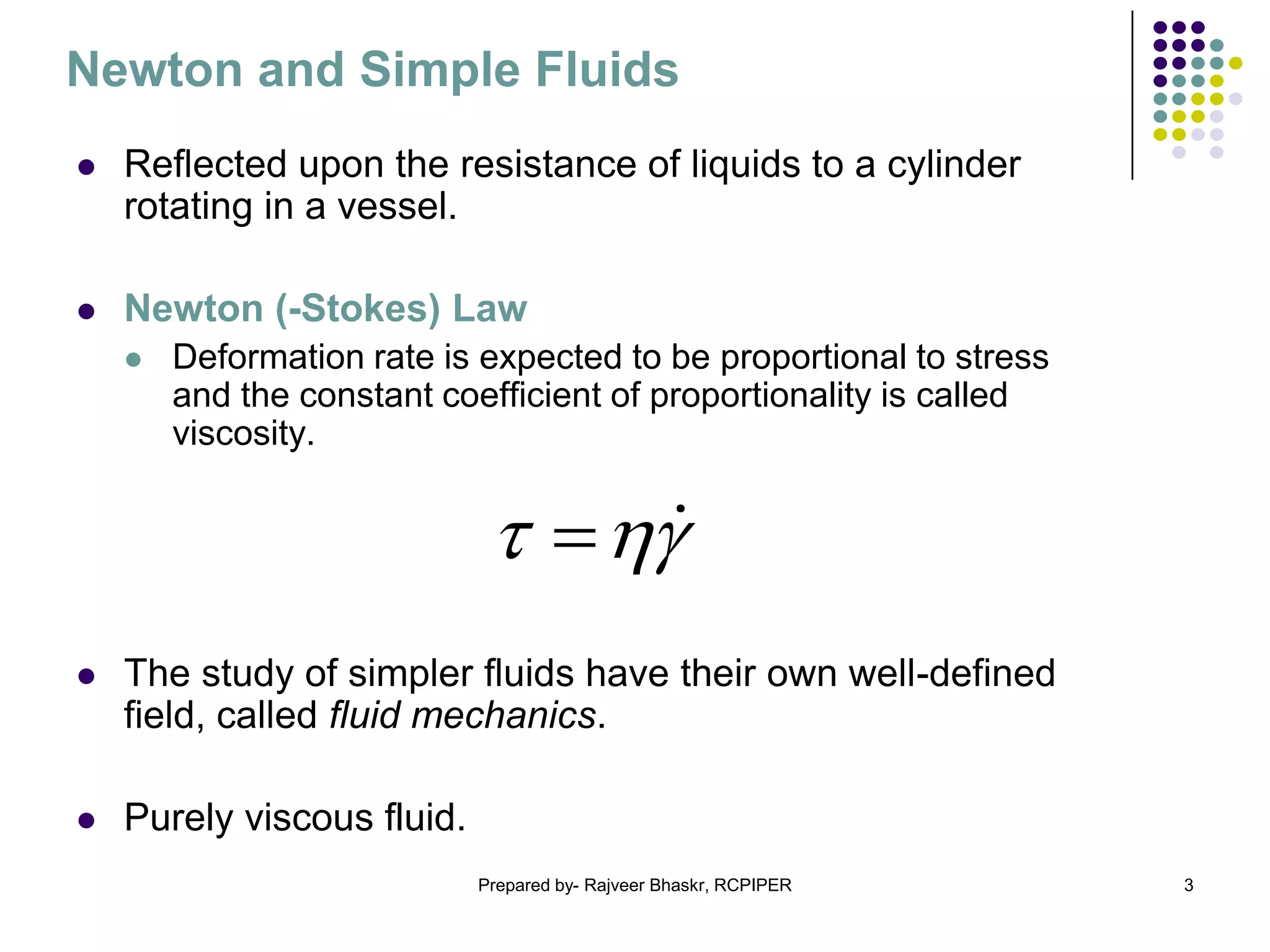 Introduction to rheology | PPT