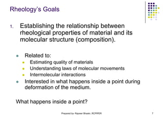 Introduction to rheology | PPT
