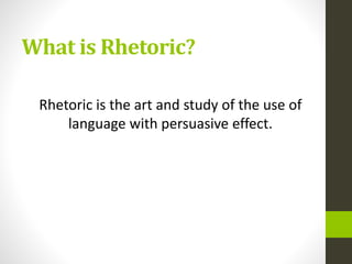 Introduction to rhetoric | PPTX