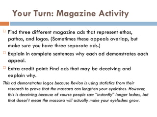 Introduction to Rhetoric in Advertising Ethos Pathos Logos.ppt