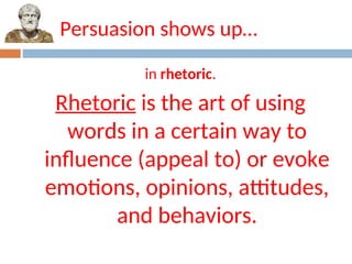 Introduction to Rhetoric in Advertising Ethos Pathos Logos.ppt