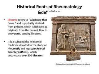 introduction to rheumatology for mustansiriyah | PPTX
