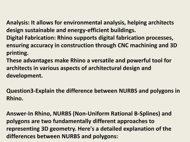 Introduction To Rhino.pptx | 3-D Graphics | Computer Software and ...