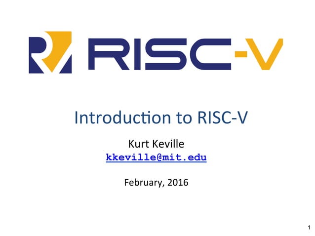 Introduction to RISC-V | PDF