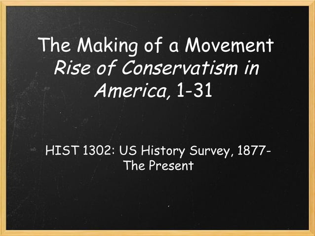 Introduction to Rise of Conservatism in America | PPT