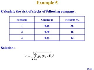 Introduction to risk and return 1 | PDF
