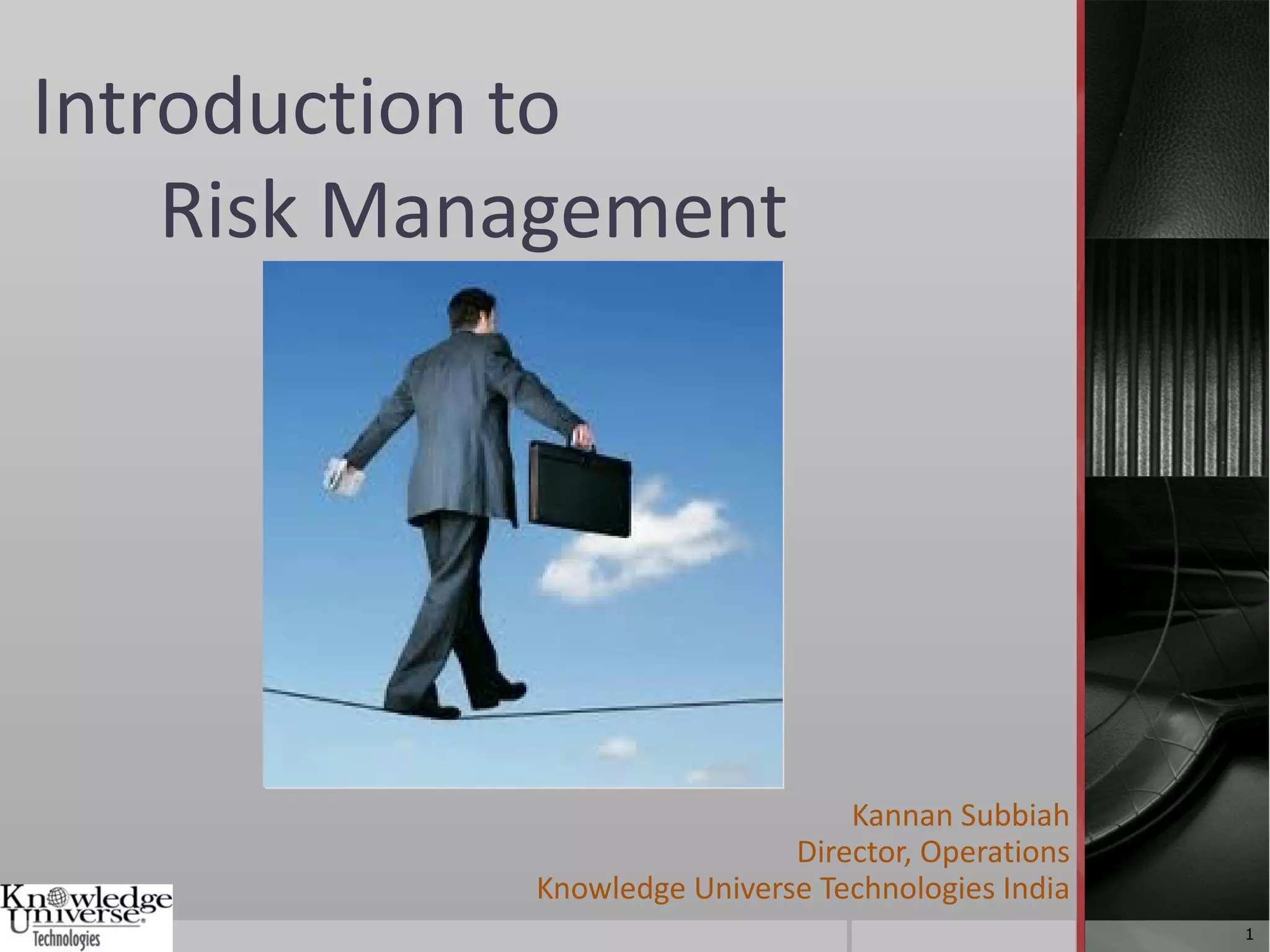 Introduction to risk management | PPT