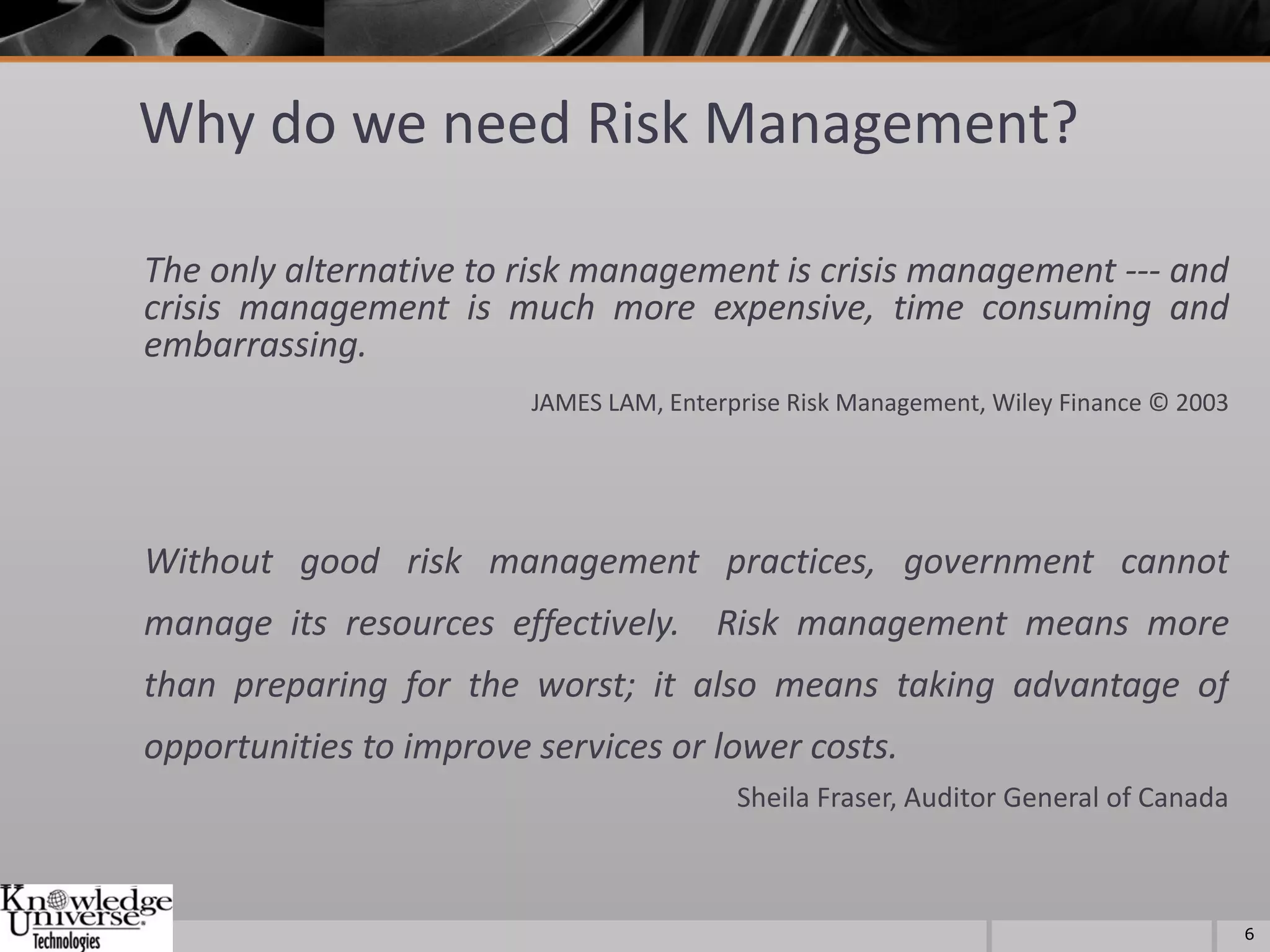 Introduction to risk management | PPT